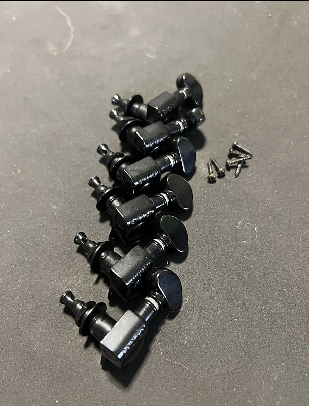 Grover Mini 6 in line black tuners | Reverb