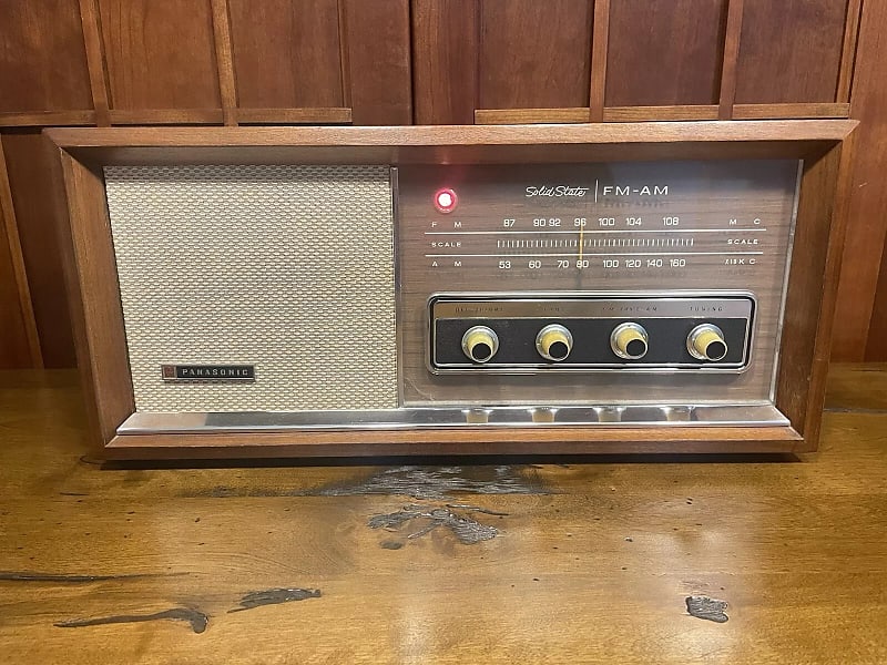 Panasonic Model RE-756 Solid State AM/FM Radio Wood Cabinet - | Reverb