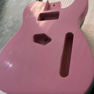 Pink Finish Telecaster Style Guitar Body Project | Reverb