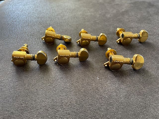 Grover Mini 6/Line Tuning Machines Gold + Free extra set of | Reverb