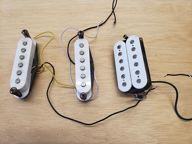 Unknown HSS pickup set - White | Reverb