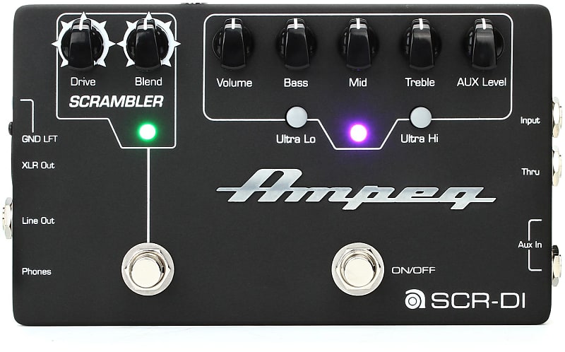 Ampeg SCR-DI - Bass Preamp with Scrambler Overdrive (5-pack) | Reverb