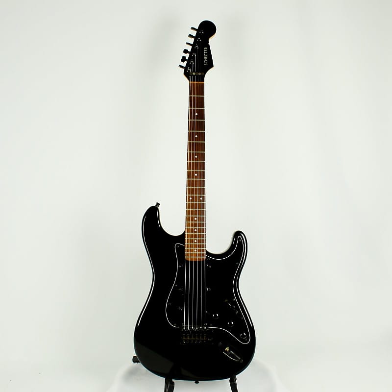 1985 Schecter Super Strat w/Hardshell Case, Black (USED) | Reverb