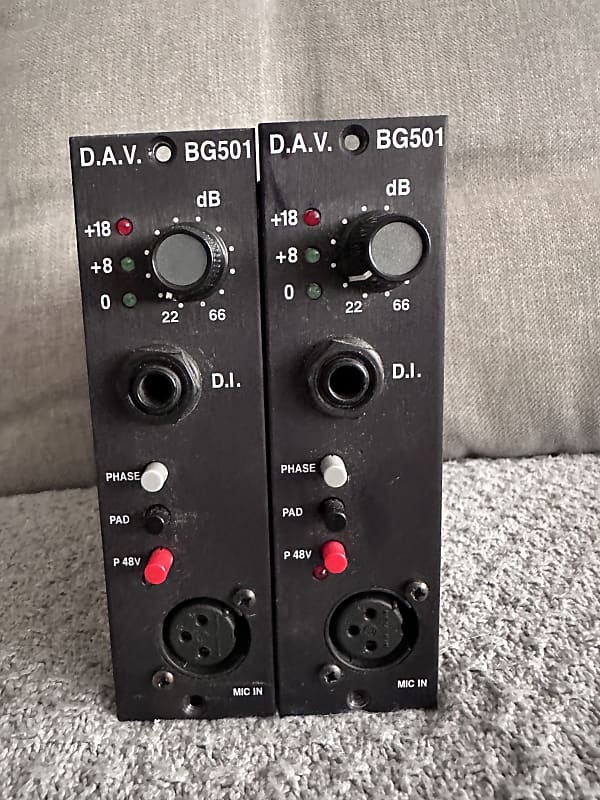 Pair of DAV Electronics BG501 preamp & DI 500 Series | Reverb