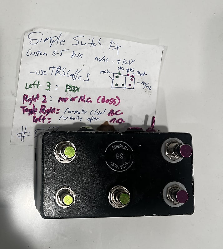 Simple Switch FX FS3X + FS-6 5 button trs aux switch - Black | Reverb