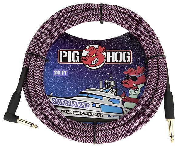 Pig Hog "Riviera Purple" Instrument Cable - 20ft. - Right | Reverb