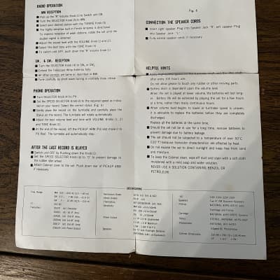 National SG-585 1960’s MIJ Portable Record Player/AM Radio | Reverb UK