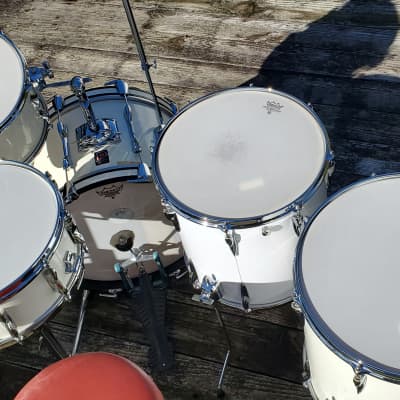 Premier Bop drum kit 1970s - White Duroplastic | Reverb