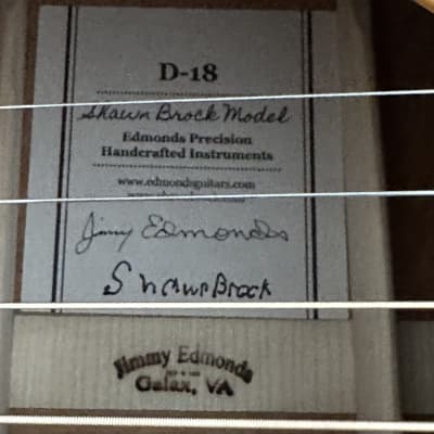 Jimmy Edmonds “Shawn Brock” D-18 2023 - Sunburst Varnish - | Reverb