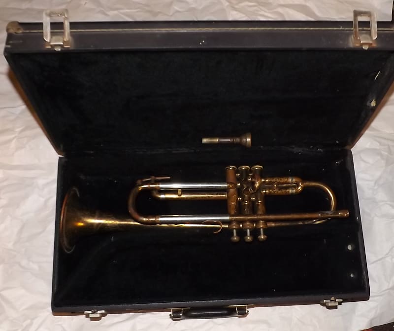 Vintage York Hallmark Trumpet, USA, Brass with case and | Reverb