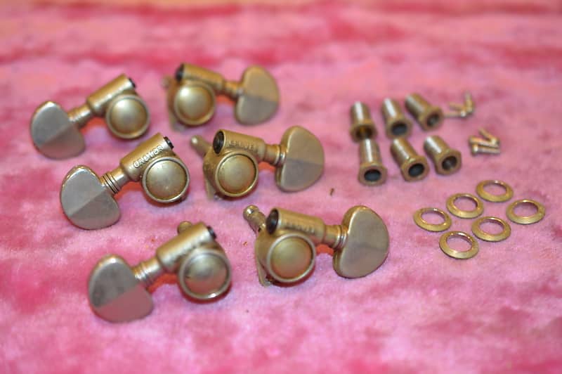 Vintage 1960's Gibson Pat Pend Nickel Grover Rotomatic Tuners | Reverb
