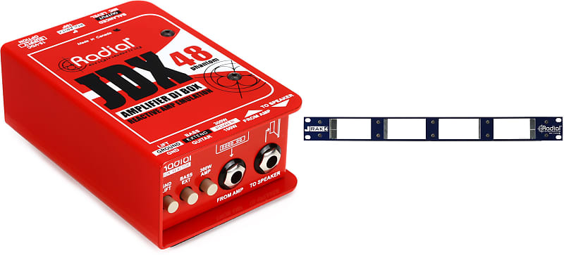 Radial JDX 48 1-channel Active Instrument Direct Box Bundle | Reverb
