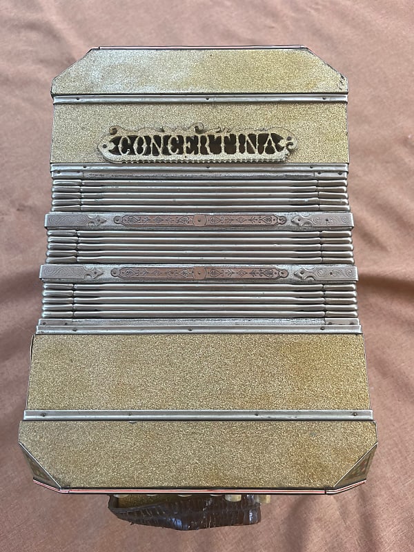 Concertina Vintage Concertina Bandoneon Accordion Button Box | Reverb