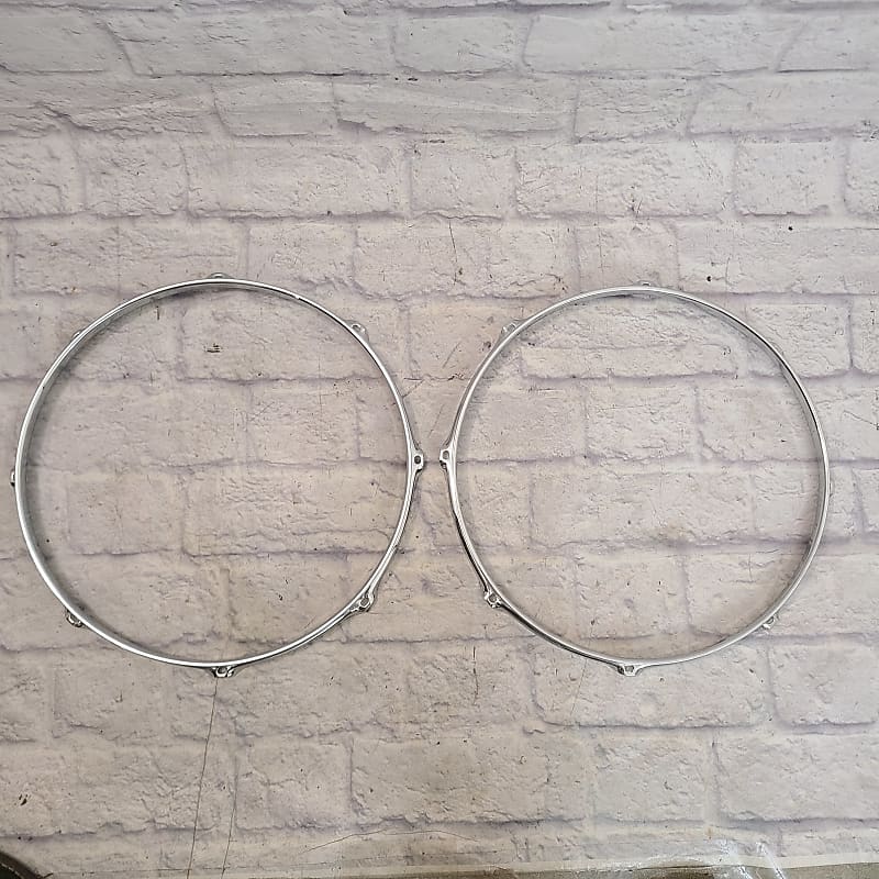 Unknown 15" 8 Lug Single Flange Drum Hoop (Pair) Drum Hoop | Reverb