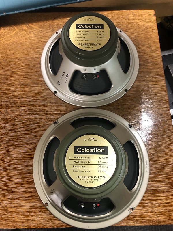 Celestion G12M *1971* Vintage T1221 Pre Rola Greenbacks | Reverb
