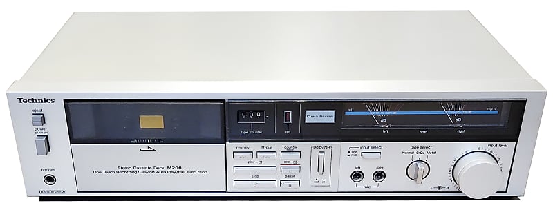 Vintage Technics M206 Stereo Cassette Deck | Reverb