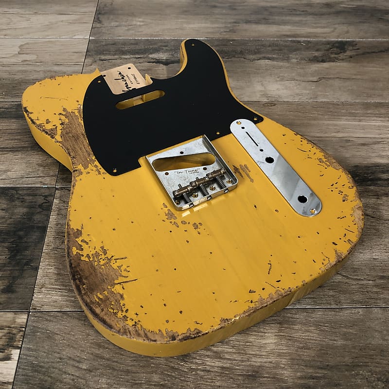 FRANCHIN Mars guitar body Relic Aged Butterscotch | Reverb Canada