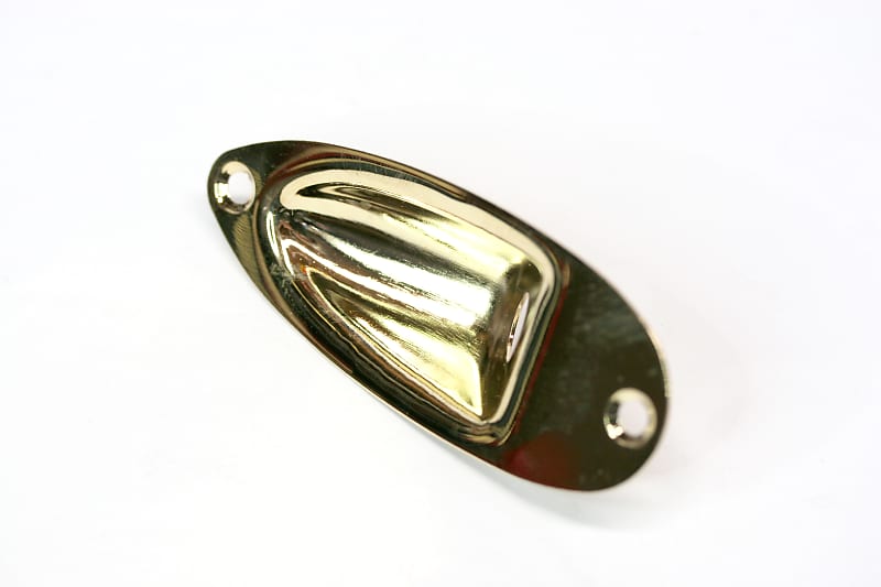 Brio Jack plate for Strat®, with mounting screws Gold | Reverb