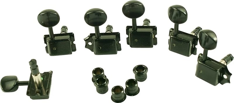 Gotoh 6 In Line Vintage Style Locking Tuning Machines Black | Reverb