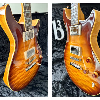 Gene Baker B3 SL Deluxe Korina 5A Quilted Maple Tobacco Burst | Reverb