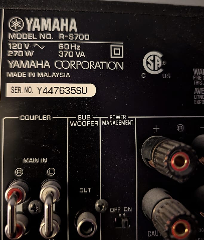 Yamaha R-S700 Natural Sound Stereo Receiver 100W | Tested & | Reverb
