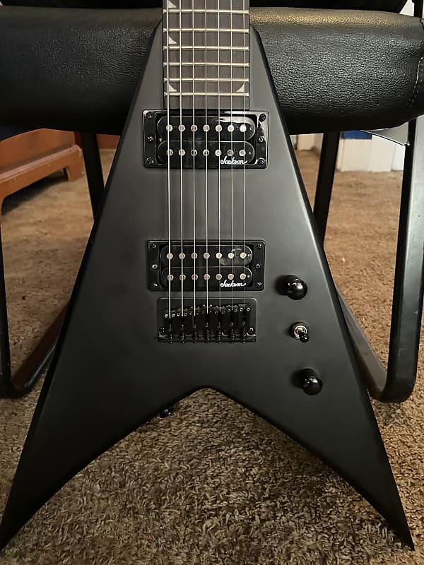 Used Jackson KING V JS22-7 HT Black Solid Body Electric | Reverb