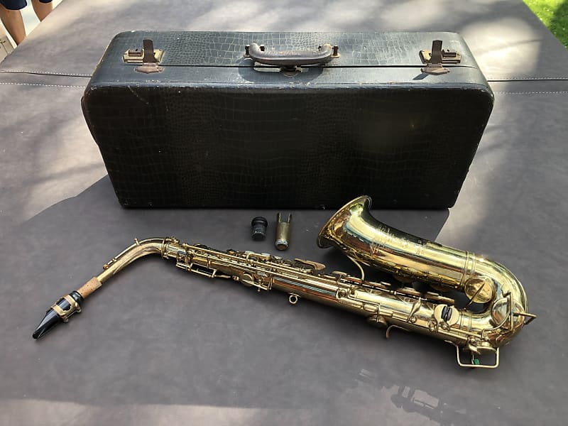 Vintage 1924 H. Selmer Paris Modele 22 Alto Saxophone & Case | Reverb