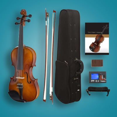 Cecilio CVN-320L Solidwood Ebony Fitted LEFT-HANDED Violin | Reverb