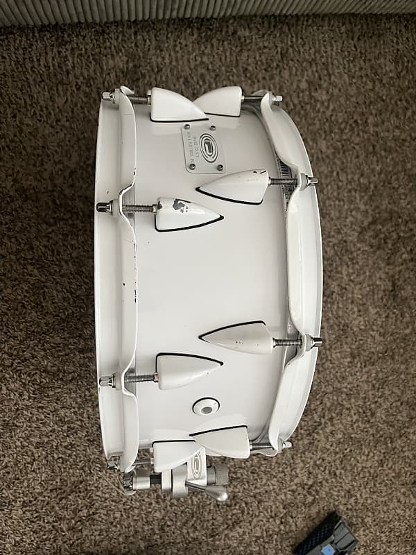 O.C.D.P Marshmallow snare 2000’s - Powder coated white | Reverb