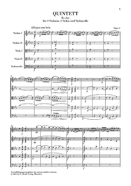 String Quintets Study Score | Reverb