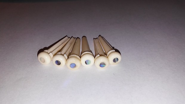 OEM CF Martin Bone Bridge Pins with Abalone Inlay | Reverb UK