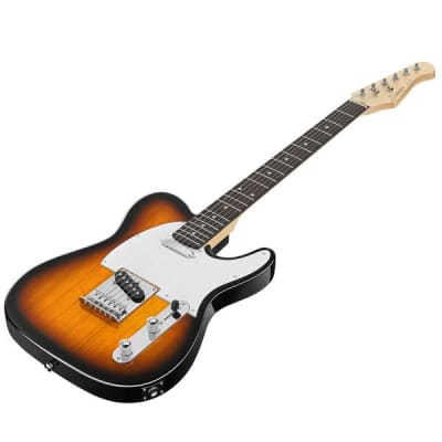 Full-Size 39 Inch Electric Guitar Sunburst Telecaster Shaped | Reverb