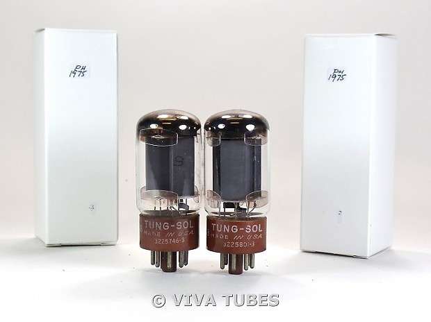 NOS Matched Pair Vintage Tung-Sol USA 6L6WGB/ 5881 Brown Base | Reverb
