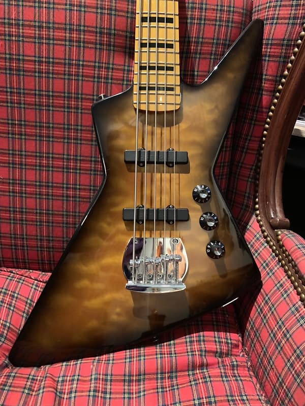 Warmoth Explorer Bass Tobacco sunburst | Reverb