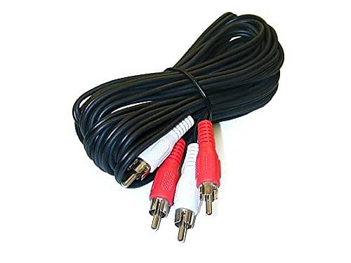 25 Feet 2 RCA Male to Male Audio Cable (2 White/2 Red | Reverb