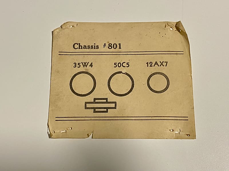 Vintage Tube chart stencil amp | Reverb