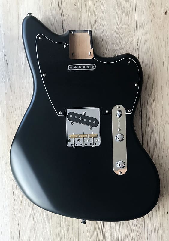 Offset Telecaster Telemaster Body Matt Black Nitro | Reverb