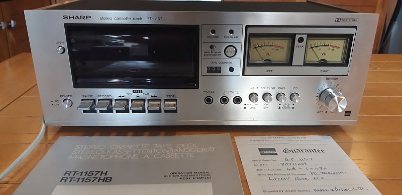 Sharp RT-1157 1979 silver/natural wood | Reverb