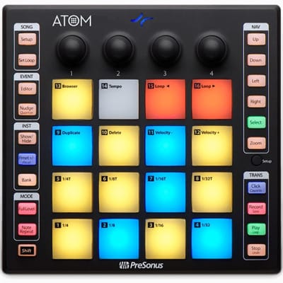 PRESONUS ATOM 16 Pad USB MIDI RGB DJ Controller+Studio One | Reverb