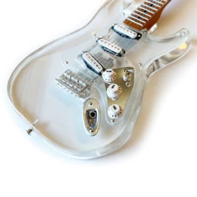 AXE HEAVEN Licensed Fender Strat Signature Clear Acrylic | Reverb