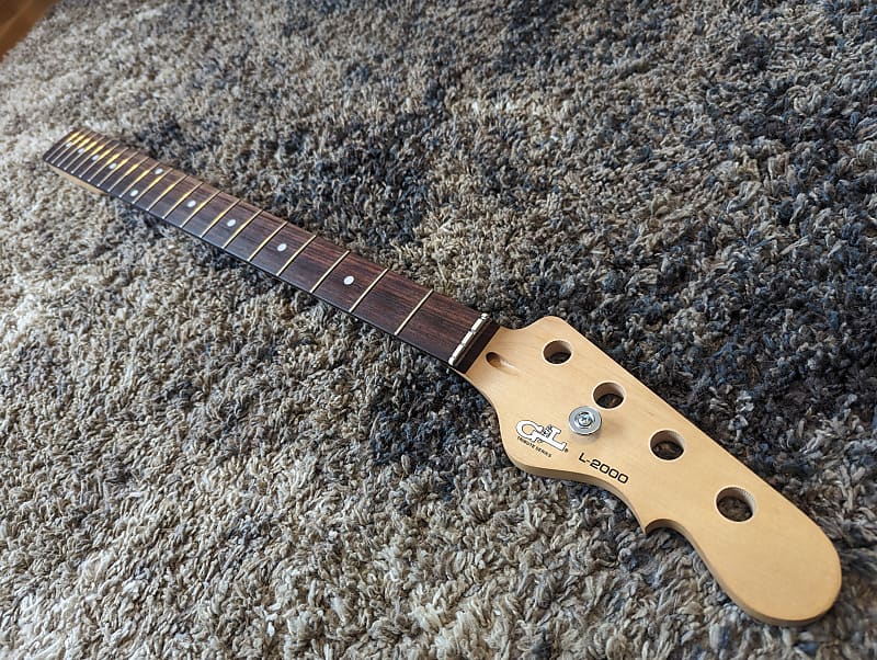 G&L L2000 Bass Guitar Neck - Maple and Rosewood - P Width | Reverb
