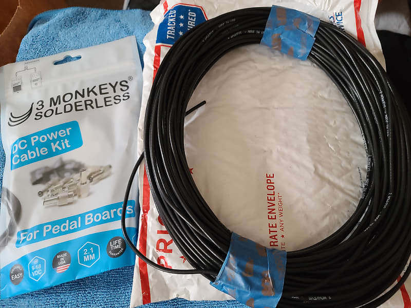 3 Monkeys Solderless Pedal Audio & Power Supply Cable Bundle | Reverb