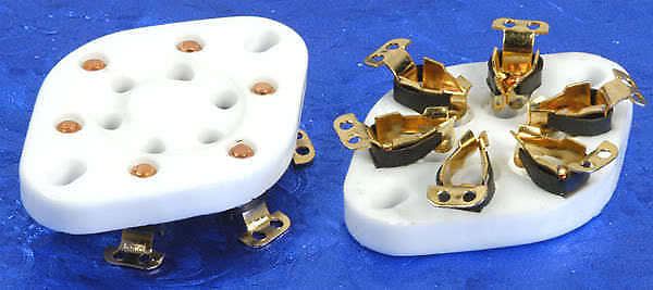 6 Pin Gold Ceramic Wafer Tube Socket For W.E. 310 Etc., | Reverb