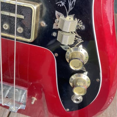 Teisco Spectrum EB-120 Bass 1960s Candy Apple Red | Reverb