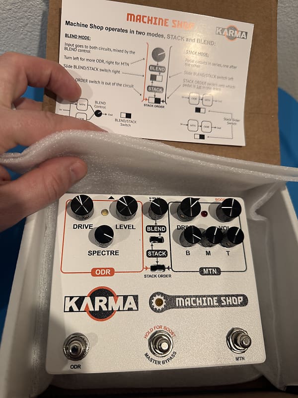 Karma Machine Shop ODR MTN overdrive boost mosfet guitar | Reverb