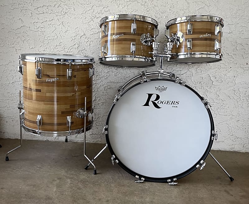 intage Early 70’s Roger’s Londoner Butcher Block Shell Pack | Reverb