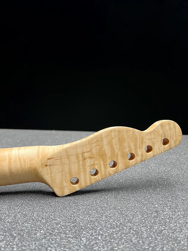 Flamed Maple Tele Style Neck C Shape Satin 9.5 Radius #9 | Reverb