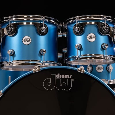 DW Design Series 5pc Kit - Aqua Metallic, CymbalFusion | Reverb