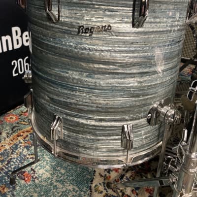 Rogers 22", 16", 12", 5x14", Late-1960s Blue Strata Pearl | Reverb