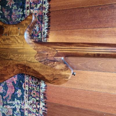 SJ Custom Guitars 4 string bass,Flame spalted | Reverb